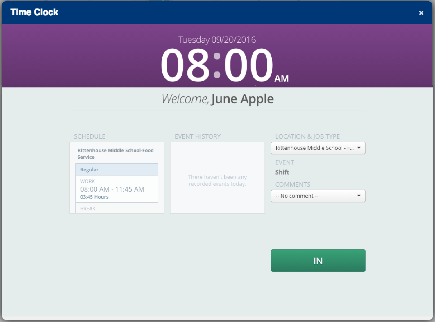 Clocking in Through the Web Clock – Frontline Education